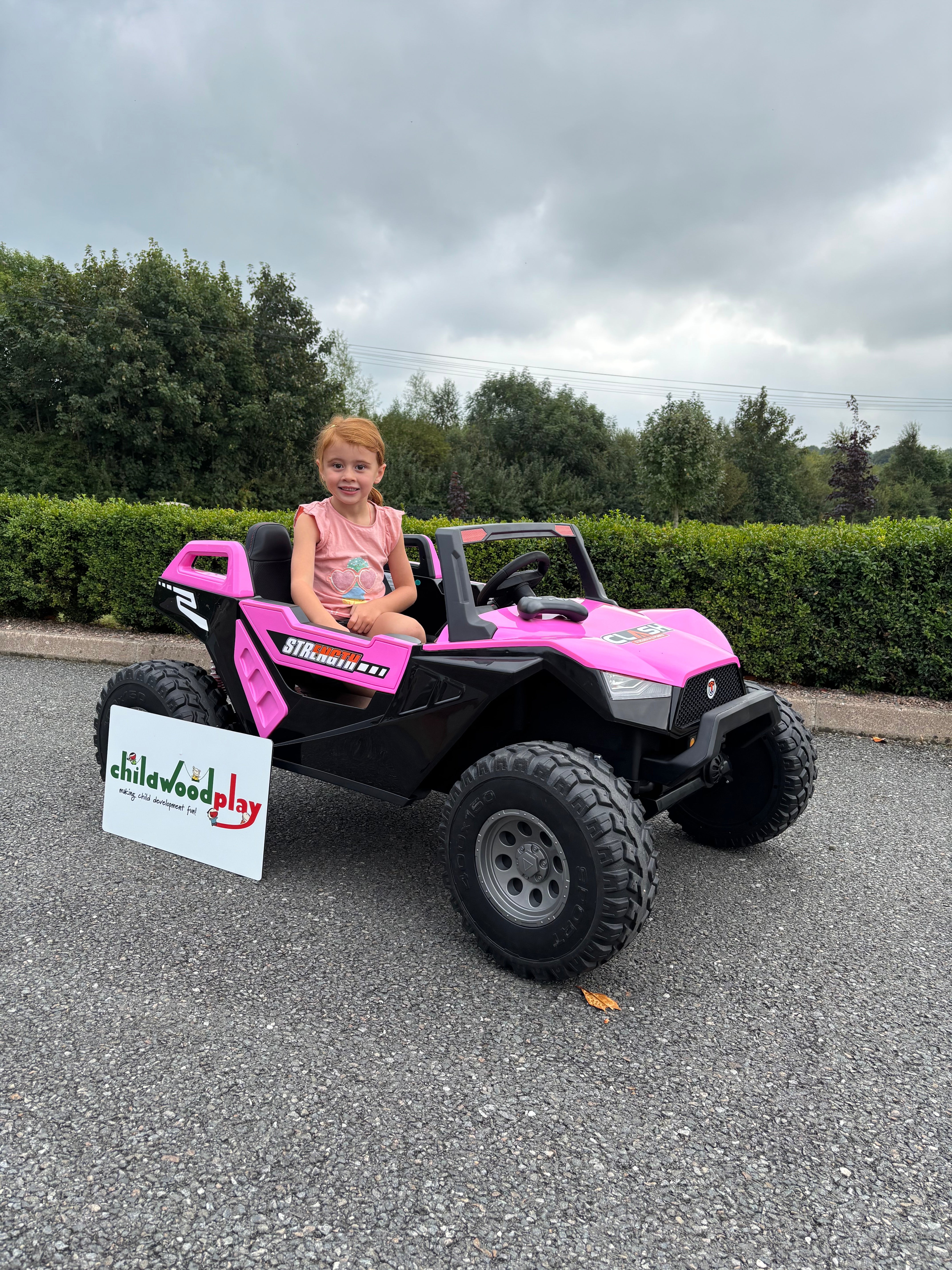 Electric Ride On 24v Clash XL Pro® Pink Ride on Buggy - 4 Wheel Drive ...